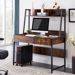 Home office Computer Desk with Hutch/Bookshelf - Bed Bath & Beyond ...