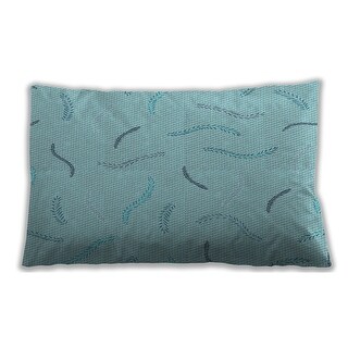 Ahgly Company Patterned Indoor-Outdoor Tron Blue Lumbar Throw Pillow ...
