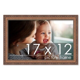 17x12 Traditional Antique Gold Complete Wood Picture Frame with UV ...