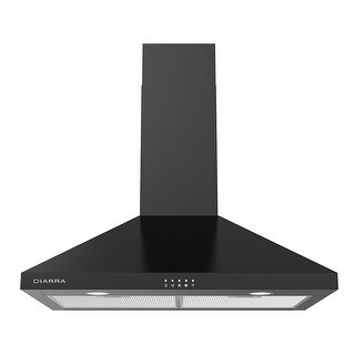 CIARRA 30" 450 CFM Wall Mount Convertible Range Hood with LED Lights ...