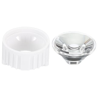 10 Set 20mm 45 Degree LED Lens with Stand Holder for Flashlight, White ...