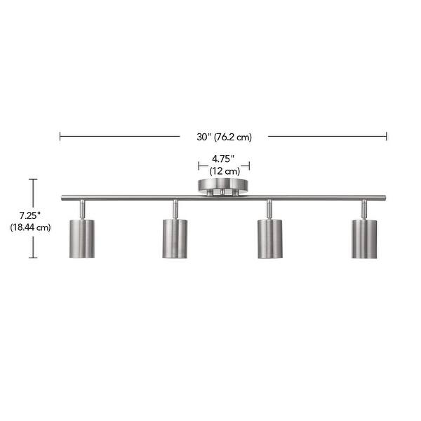 Pratt 4-Light Brushed Nickel Finish Track Lighting - one size - Bed ...