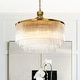 Mid-century Modern 8-Lights 3-Tier Glam Antique Brass Round Glass ...