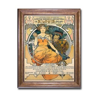 St. Louis World's Fair by Alphonse Mucha Bronze Framed Canvas Art (32 ...