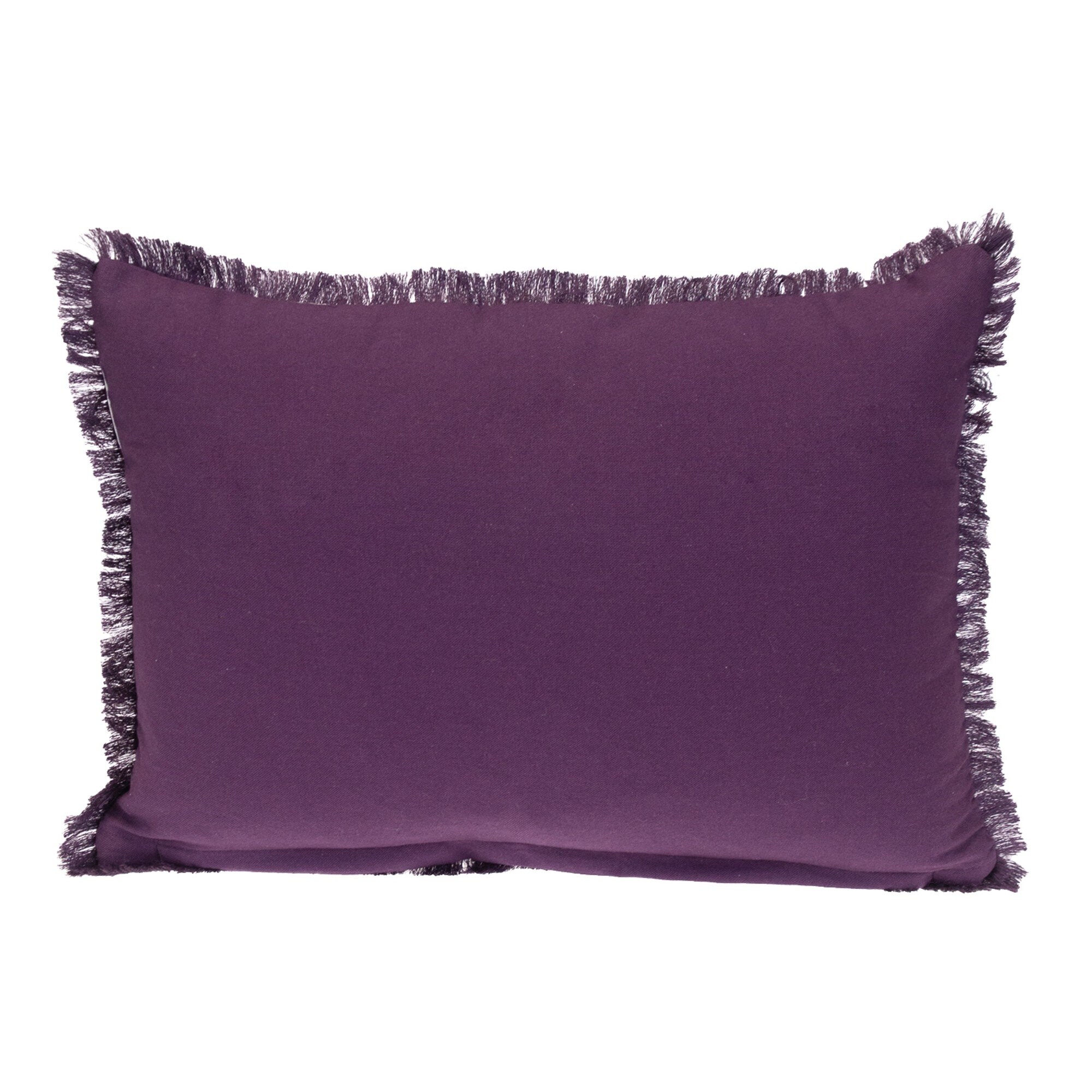 purple rectangle cushion