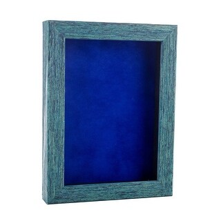 24x36 Shadow Box Frame Blue Wood | 1" Usable Display Depth | Includes a ...