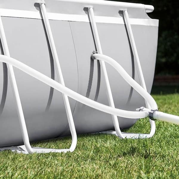 Intex Prism Frame Oval Above Ground Swimming Pool Set with Protective ...