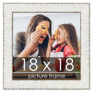 18x18 White Rustic Birch Wood Picture Square Frame - Picture Frame ...