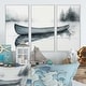 Designart "Canoe On The Lake II" Coastal Boat Framed Canvas Art Print ...