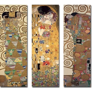 Expectation, The Kiss, & Fulfillment by Gustav Klimt 3-pc Gallery ...