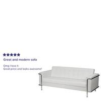 Contemporary LeatherSoft Double Stitch Detail Sofa - On Sale - Bed Bath ...