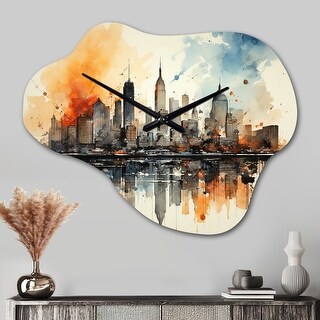Designart - Colorful NYC Cityscape Watercolor II - New York City Wall ...