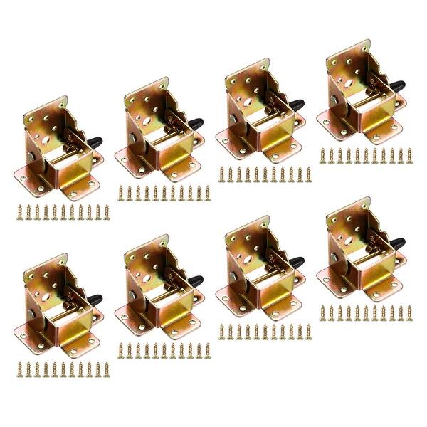 Folding Hinge Metal Self-Locking Frame Extension Rack Bracket w Screws ...