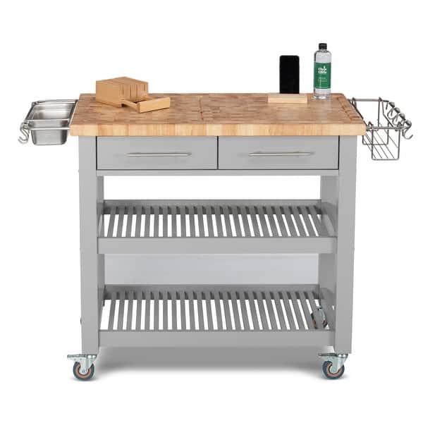 Chris & Chris Pro Chef Work Station Natural All Wood - Bed Bath ...