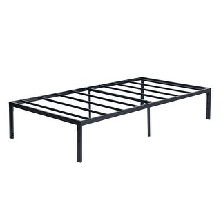 Noise Free Open Metal Bed Frame Platform Mattress Base, Twin, Black ...