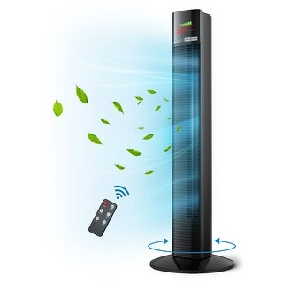 Tower Fan, 36" Oscillating with Remote,3 Modes,3 Speeds,LED Display,12H ...