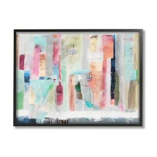 Stupell Abstract Blocked Line Shapes Modern Scribble Detail Framed Wall ...