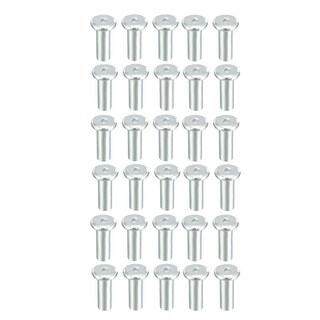 M6x22mm Rivet Hex Socket Head Screw Post Nickel Plated 30pcs - Silver ...
