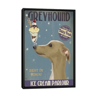 iCanvas "Greyhound, Tan, Ice Cream" by Fab Funky Framed - Bed Bath ...