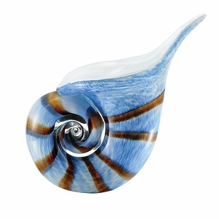 Blue Nautilus Shell Decorative Art Glass Figurine - Bed Bath & Beyond ...