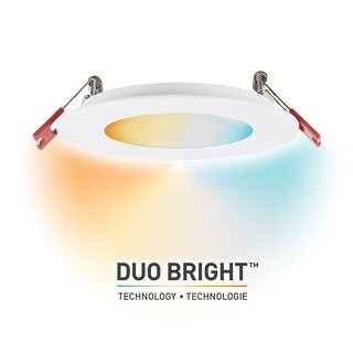 Globe Electric Duo Bright LED Canless Recessed Fixture 4" - Airtight ...