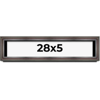 28x5 IN Shadow Box Frame Brown Cherry | 2.625 Inches Deep Pine Wood ...