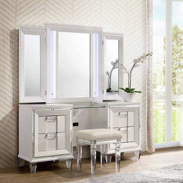 acrylic vanity bench