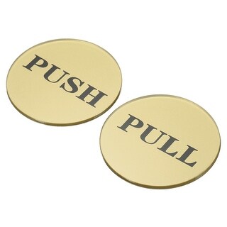2Pcs Push Pull Door Sign Adhesive Round Acrylic Wall Sticker Marker ...