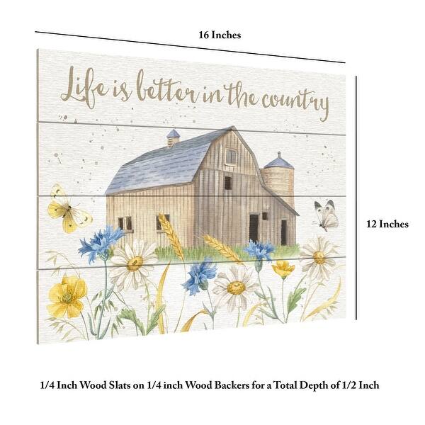 Jane Maday 'Nostalgic Farm I' Wood Slat Art - Multi - Bed Bath & Beyond ...