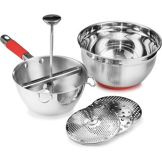 Food Mill with Bowl and 3 Grinder Discs(Red) - Bed Bath & Beyond - 36911937
