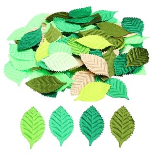 Green Artificial Leaves, Fake Leaves Fabric Faux Leaf, Style 1 - Bed ...