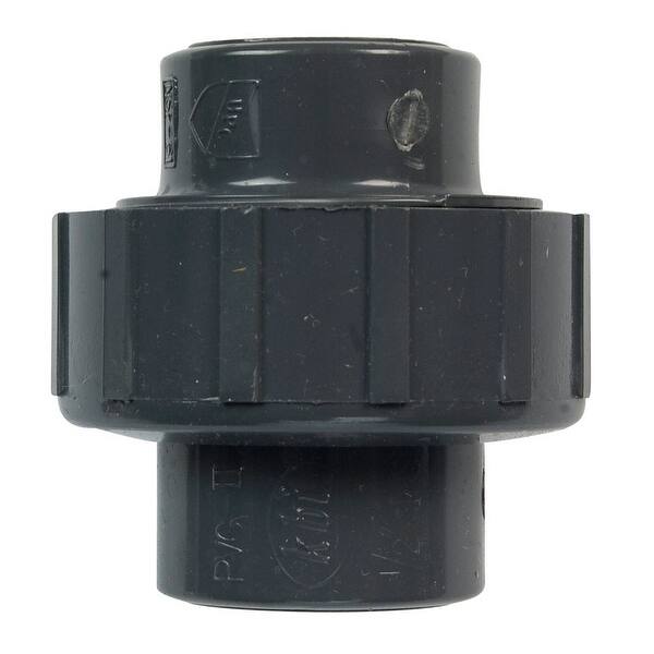 Kbi U-0500-T FPT To FPT Schedule 80 Union, PVC, Grey, 1/2" x 1/2" - Bed ...