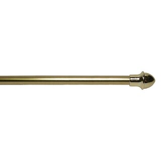 The Classic Touch Adjustable 7/16 Cafe Rod with Brackets, Brass-Gold ...