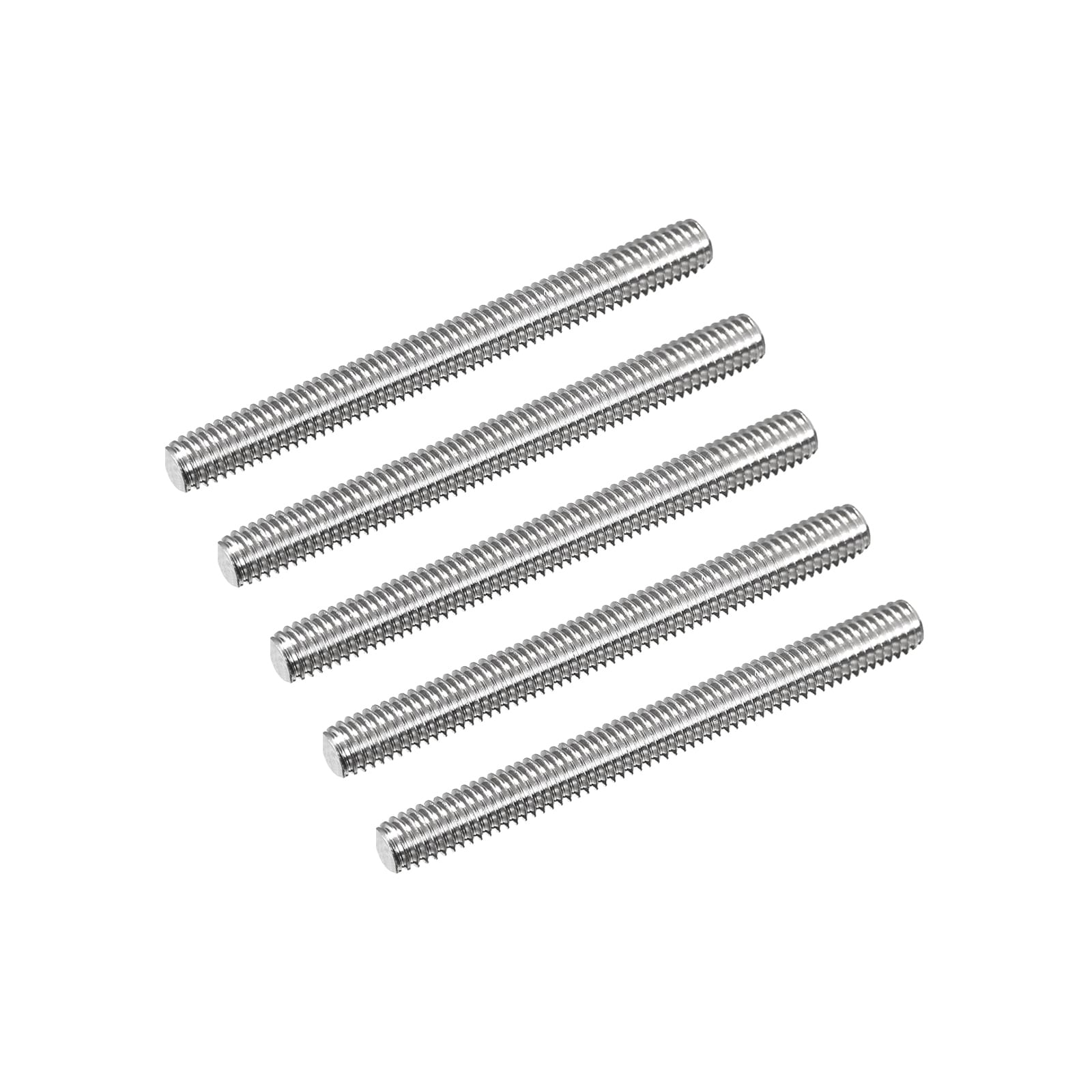Fully Threaded Rod M12x50mm 1.75mm Pitch 304 Stainless Steel Right Hand 5Pcs - Silver Tone - Bed ...