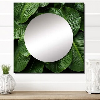 Designart "Emerald Exotic Embrace Palmscape" Palms & Palm Trees Wall ...