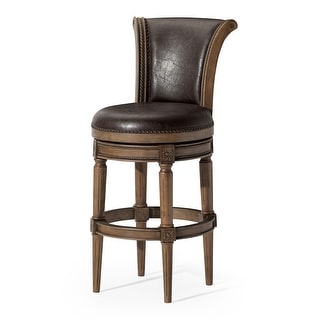 Maven Lane Pullman Bar Stool in Walnut Finish with Marksman Saddle ...