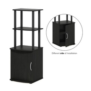 Turn-N-Tube 2-Tier Tall TV Entertainment Side Table Display Rack with ...