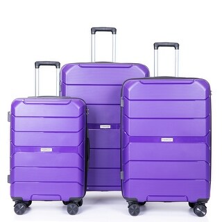 Luggage Sets, Horizontal Sag Design 3-Piece Luggage with TSA Lock and ...