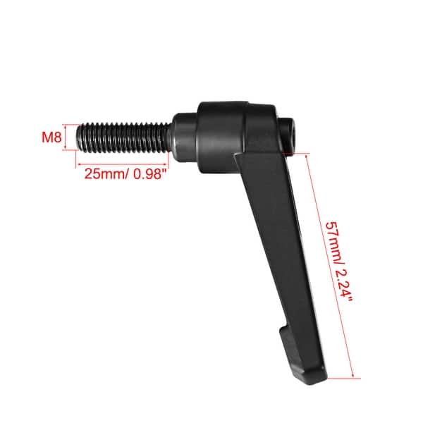 M8 x 25mm Handle Adjustable Clamping Lever Thread Male Threaded Stud ...