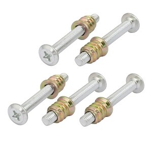 5pcs Wooded Furniture Connecting Fitting M6x50mm phillips Bolt w ...