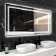 Extra Large LED Lighted Bathroom Mirror Wall Anti-Fog Vanity 3 Colors ...