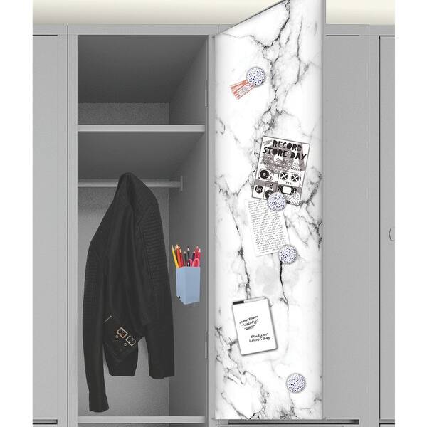 Marble Locker Decal Black and White Peel and Stick Mural - Bed Bath ...
