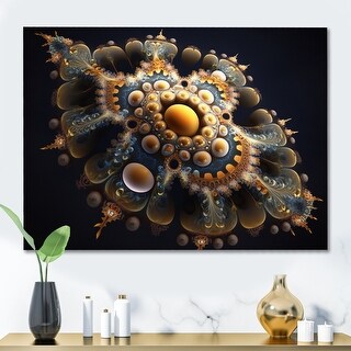 Designart 'Fractal Nucleus In White III' Modern Geometric Metal Wall ...