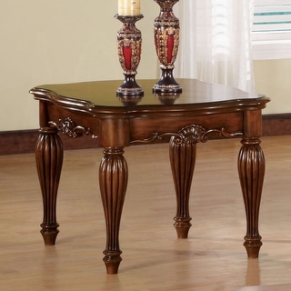Cherry End Table with Turned Fluted Leg - Bed Bath & Beyond - 43470346