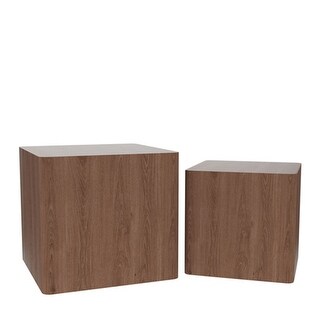 Walnut nesting table mdf side table living room end table - Bed Bath ...
