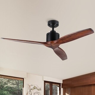 52 in. Outdoor/Indoor Modren Farmhouse Brown Ceiling Fan without Light ...