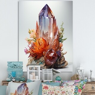 Designart "Spiritual Stone Quartz I" Spiritual Stone Canvas Print - Bed ...