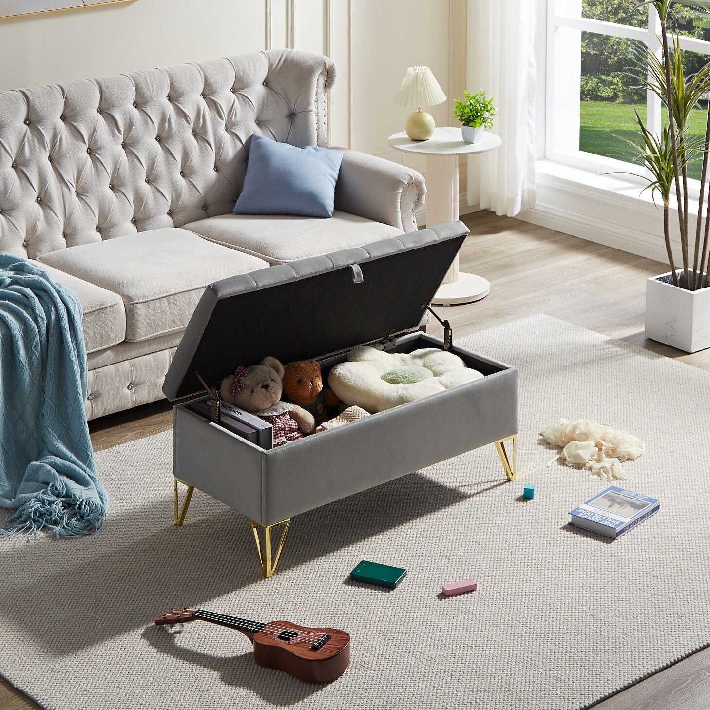 Sturdy ottoman storage bench store