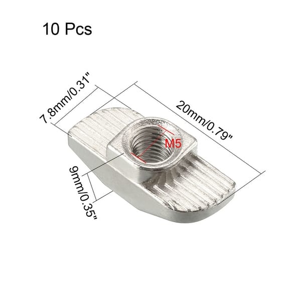 M5 Sliding T Slot Nuts for 4040 Series Aluminum Profile 10 Pcs - 40 ...