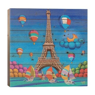 Paris Print On Wood by Stefano Calisti - Multi-Color - Bed Bath ...